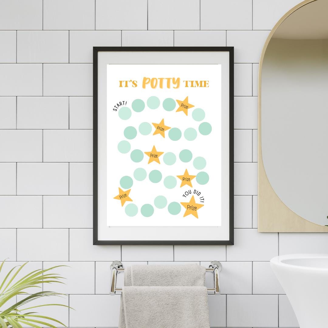 Printable Potty Training Chart | Toddler Potty Chart for Girls & Boys ...