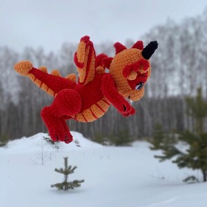 Crochet Pattern Plush Dragon Amigurumi PDF File in ENG and German - Etsy