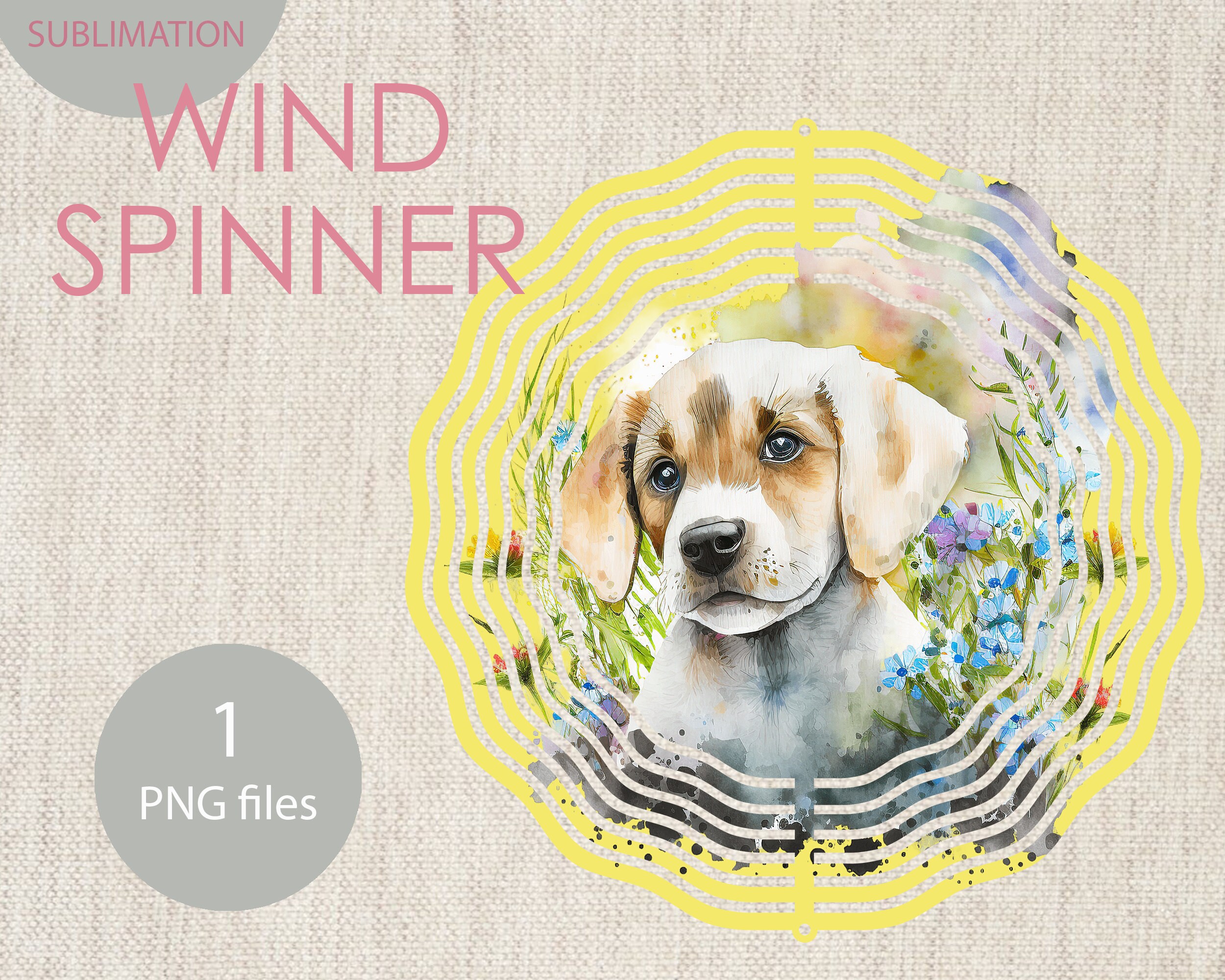 Watercolor Dog Puppy Wind Spinner Boston Terriers Sublimation - Etsy