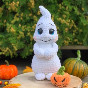 Crochet Pattern Amigurumi Halloween Ghost and Pumpkin PDF File in ...