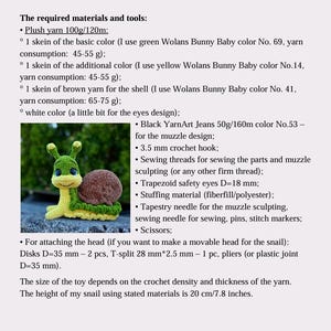 Crochet Pattern Snail Amigurumi PDF File in ENG and German - Etsy