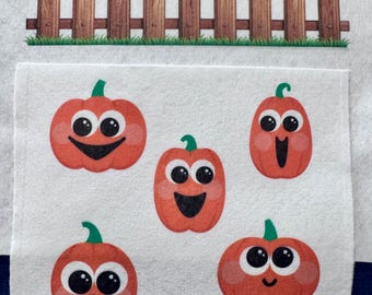 5 Little Pumpkins Sitting on a Gate - Etsy