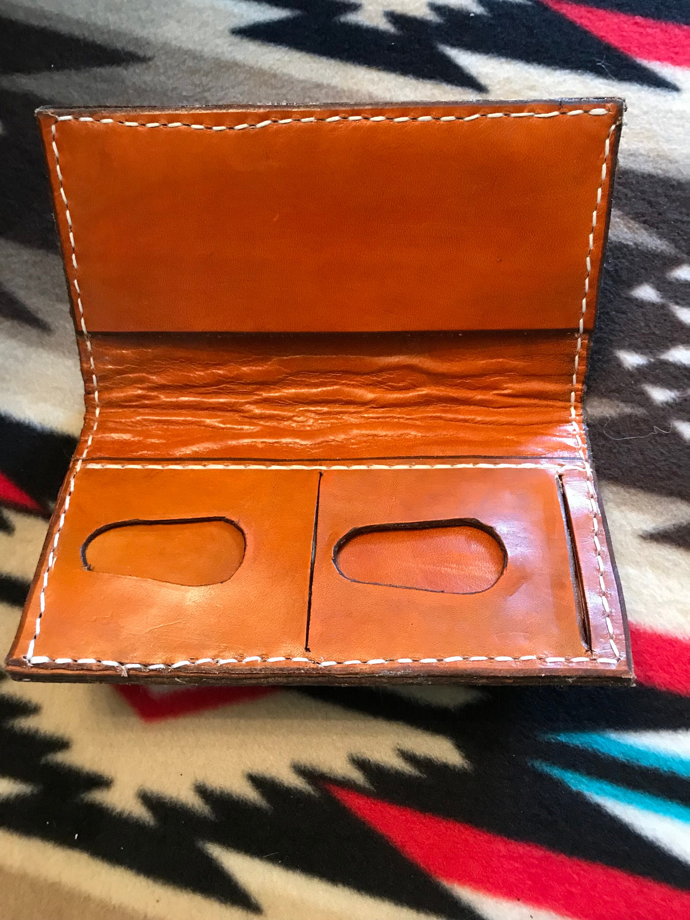 Handmade Leather With Basket Weave Stamp Checkbook Cover - Etsy