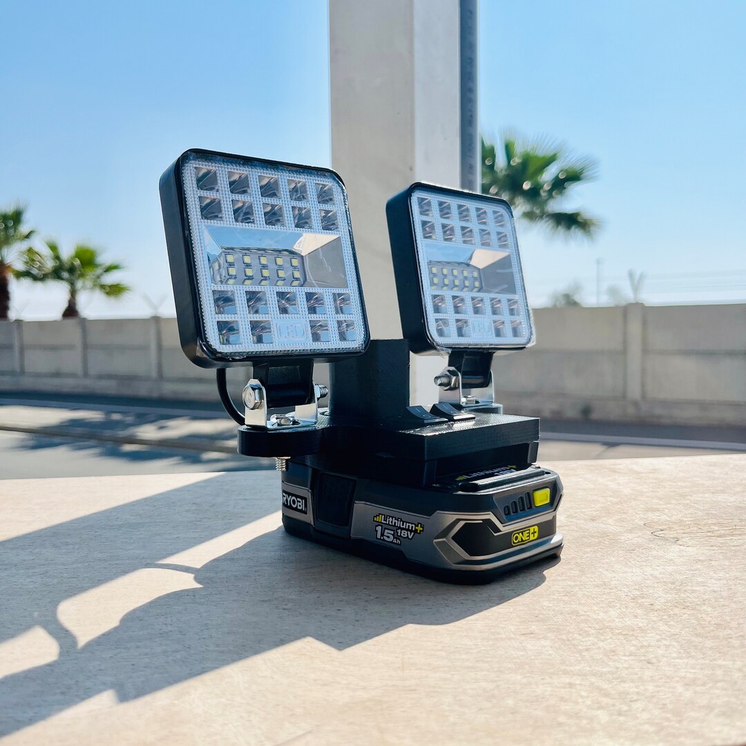 LED Dual Head Work Light for Ryobi One Battery 18v - Etsy