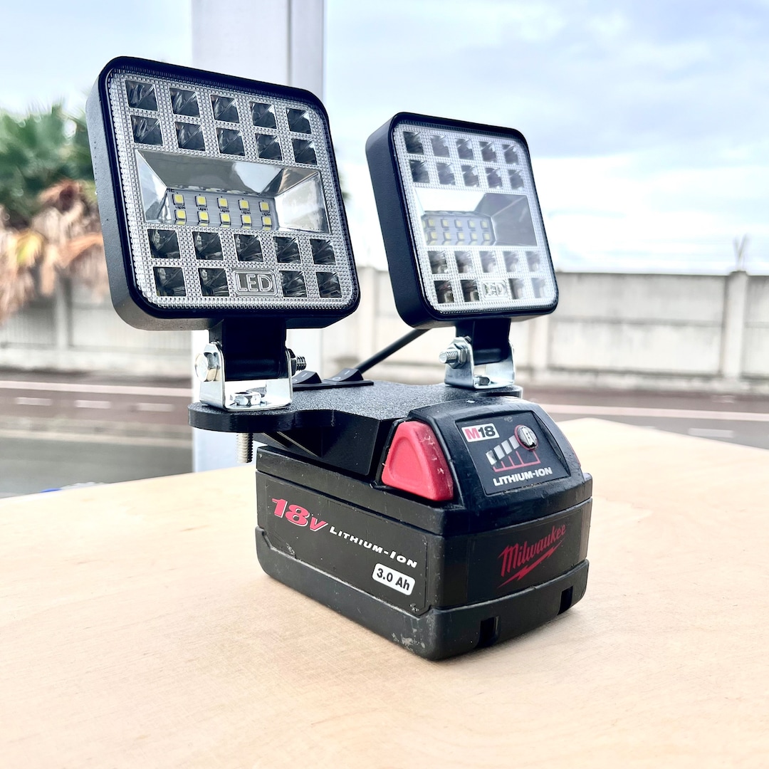 LED Work Light Milwaukee M18 Battery Powered Dual Headlight Cordless ...