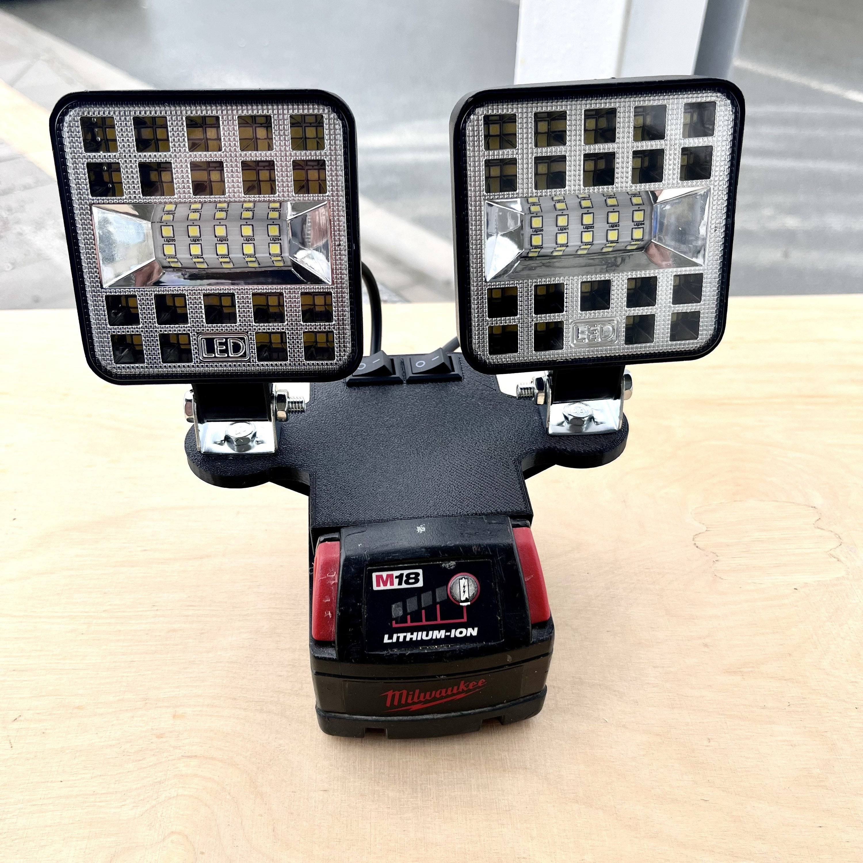 LED Work Light Milwaukee M18 Battery Powered Dual Headlight Cordless ...