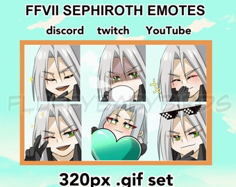 6 Emotes Chibi FF7 Sephiroth Emote Pack digital Download - Etsy