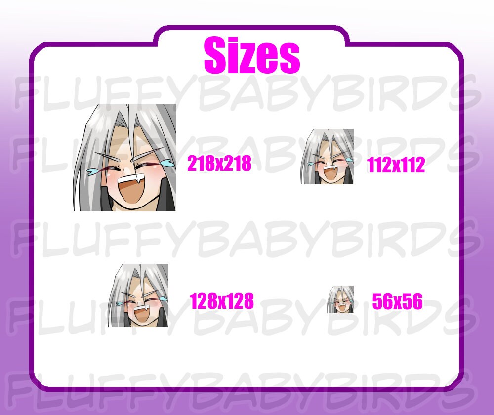 6 Emotes Chibi FF7 Sephiroth Emote Pack 2 digital Download for Twitch ...