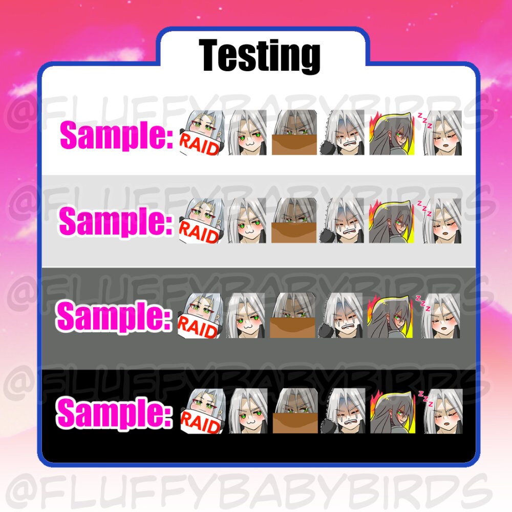 6 Emotes- Chibi FF7 Sephiroth Emote Pack 3 (digital Download) for ...