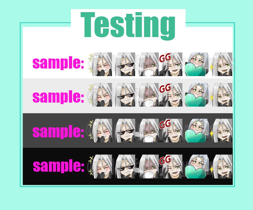 6 Emotes- Chibi FF7 Sephiroth Emote Pack (digital Download) for Twitch ...