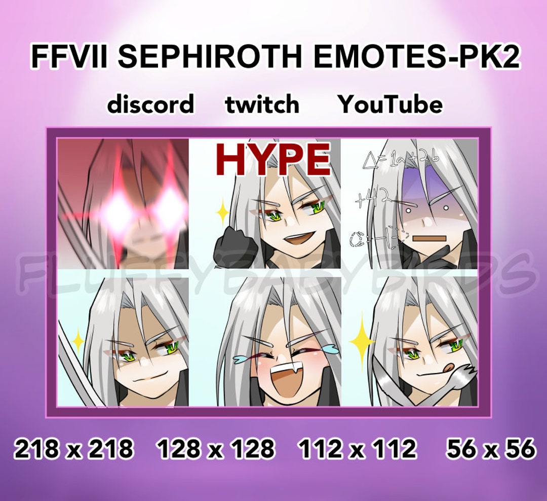 6 Emotes- Chibi FF7 Sephiroth Emote Pack 2 (digital Download) for ...