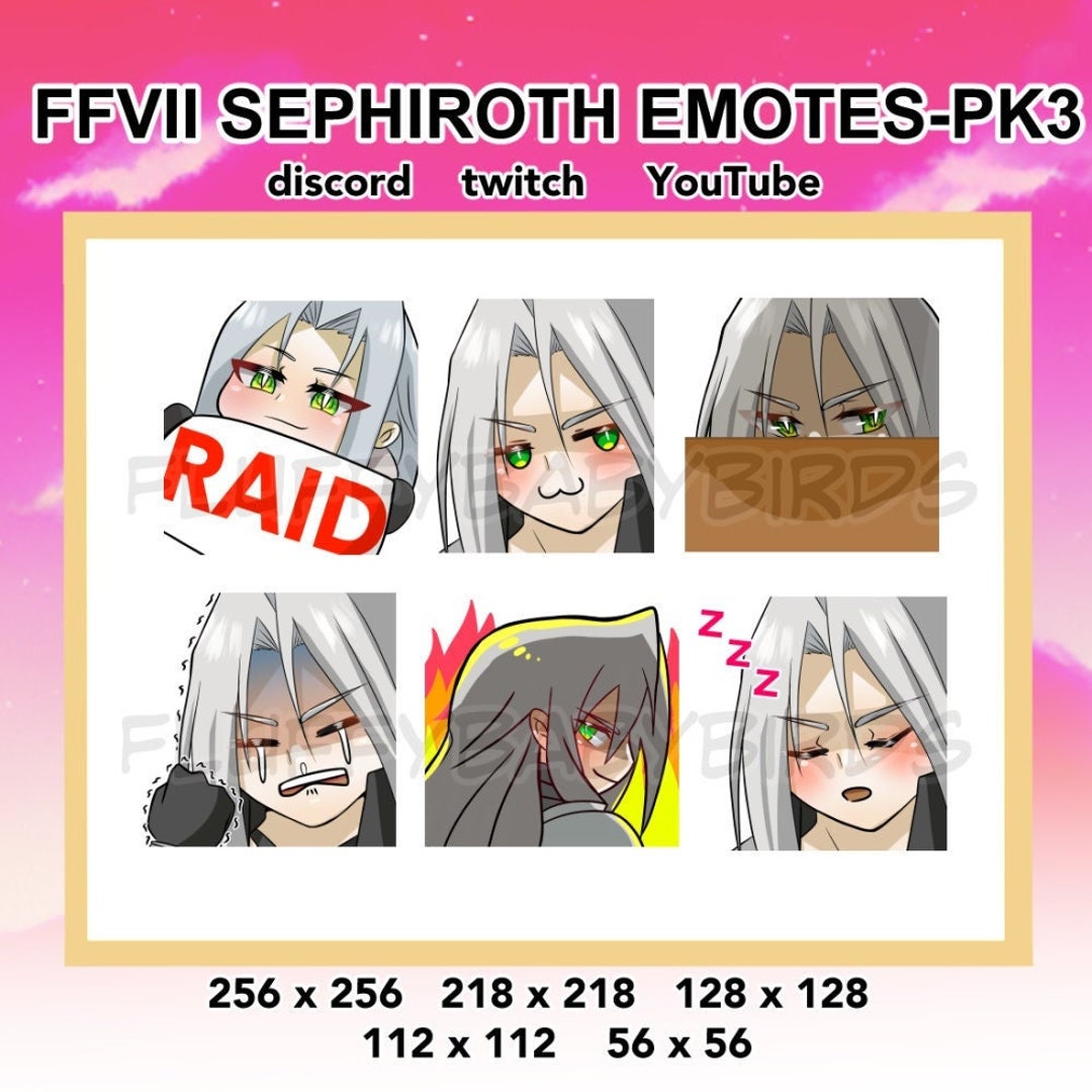 6 Emotes- Chibi FF7 Sephiroth Emote Pack 3 (digital Download) for ...