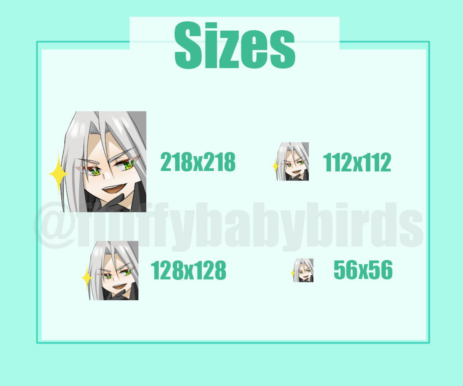 6 Emotes- Chibi FF7 Sephiroth Emote Pack (digital Download) for Twitch ...