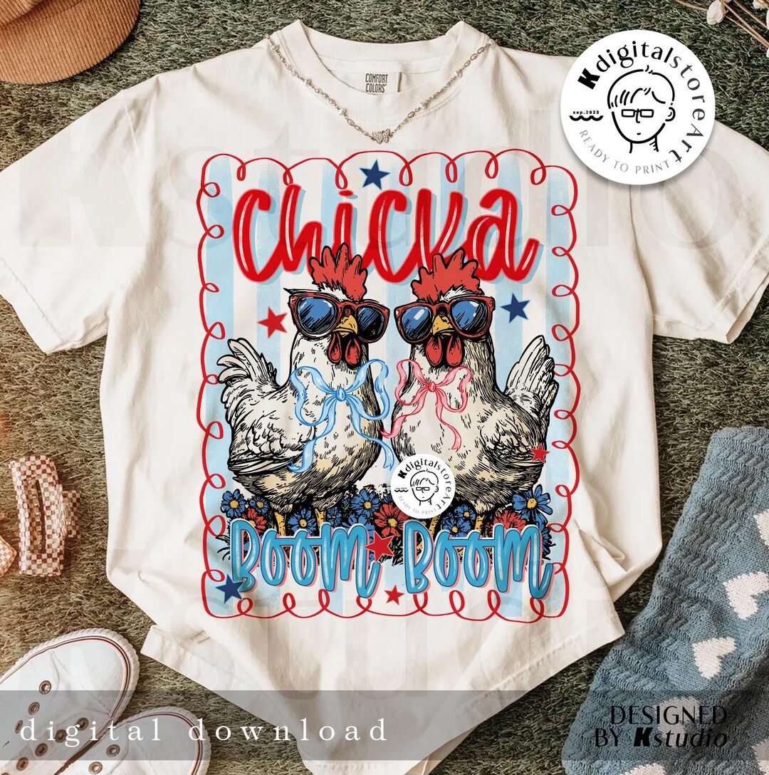 Funny Chicka Boom Boom Chicken, USA Chicken Png, America Chicken Png ...