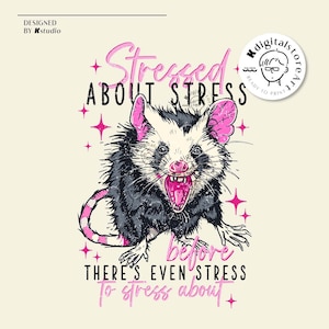 Stressed About Stress Opossum Png, Sarcastic Angry Opossum Png, Opossum ...