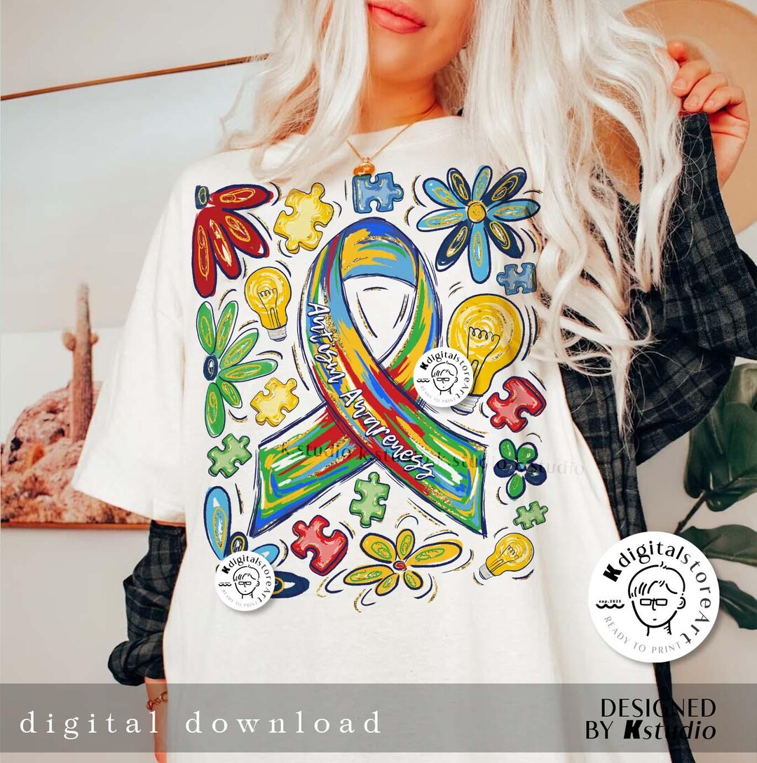 Wildflower Autism, Flower Autism Awareness, Colorful Autism Puzzle ...