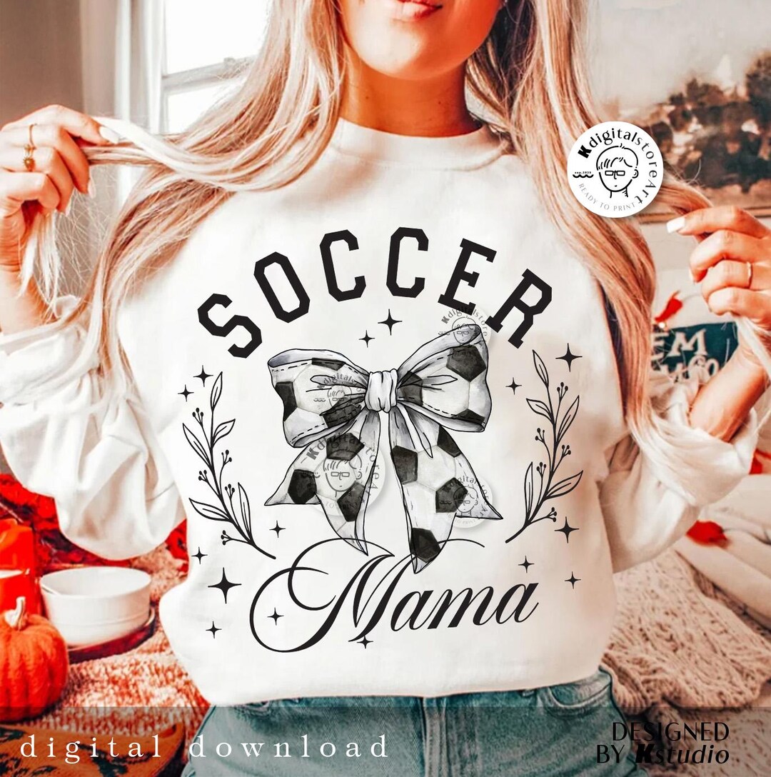 Soccer Bow Png, Bow Soccer Mama Png Sublimation, Coquette Soccer Png ...