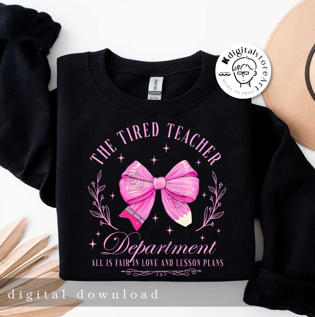 Retro Tired Teacher Department Png Design, Back to School Png Design ...