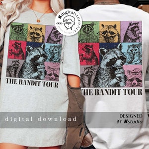The Bandit Tour Png, Racoon Drink Coffee, Racoon Png Shirt,funny Racoon ...