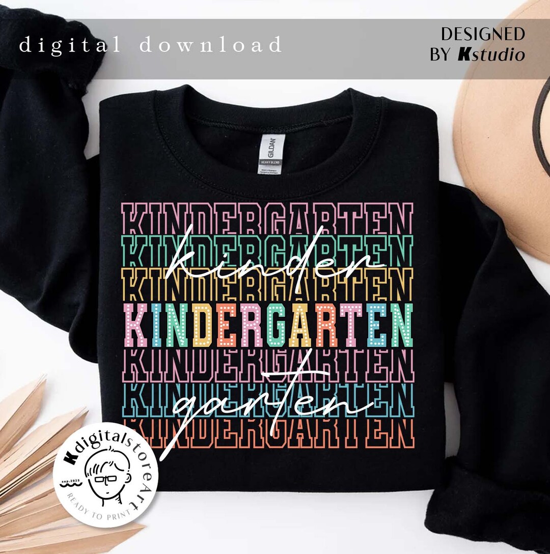 Retro Kindergarten Teacher Png, Back to School Png, Kindergarten ...