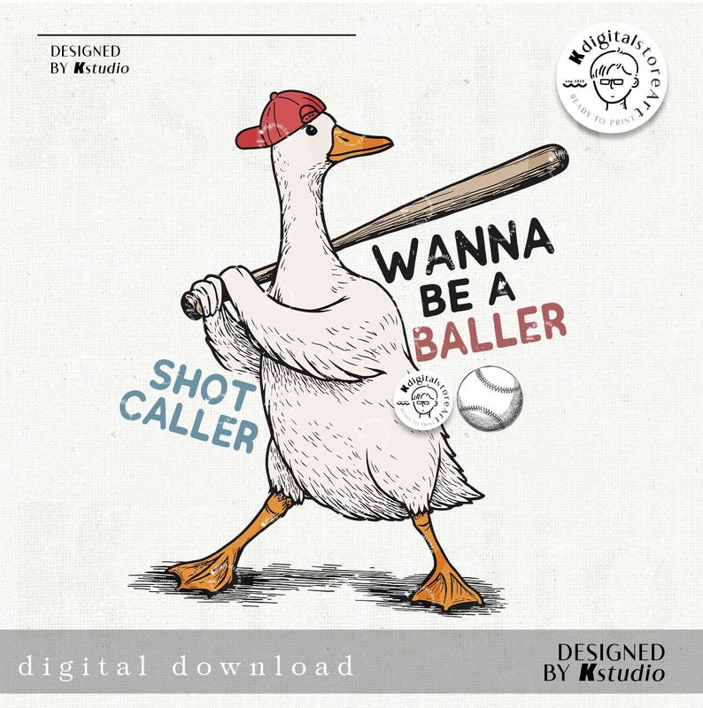 Baseball Goose Png, Wanna Be Baller Shirt Caller, Baseball Png ...