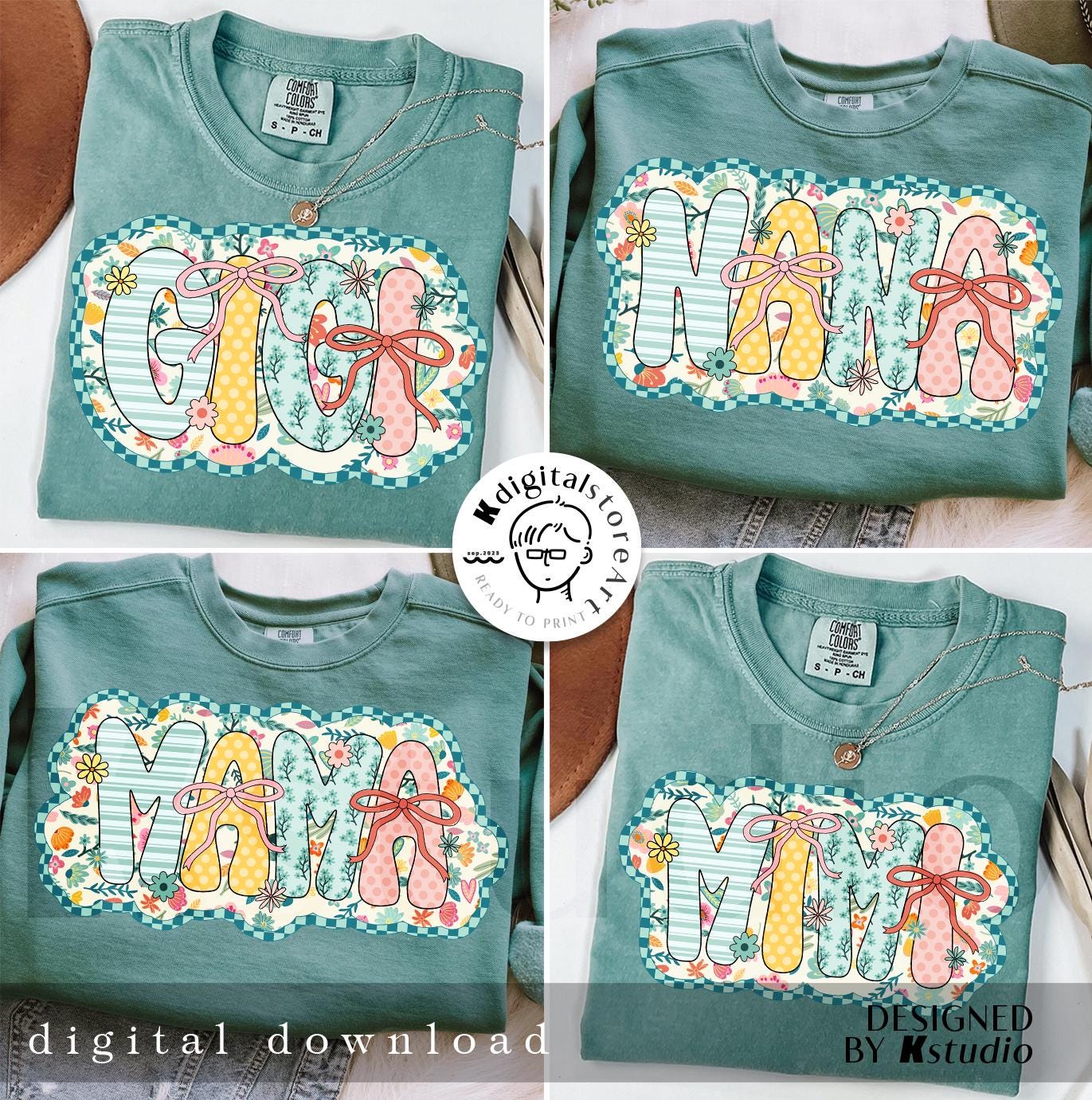 Preppy Mama Png Bundle, Mom Gigi Mimi Nana Bundle, Mothers Day Png ...