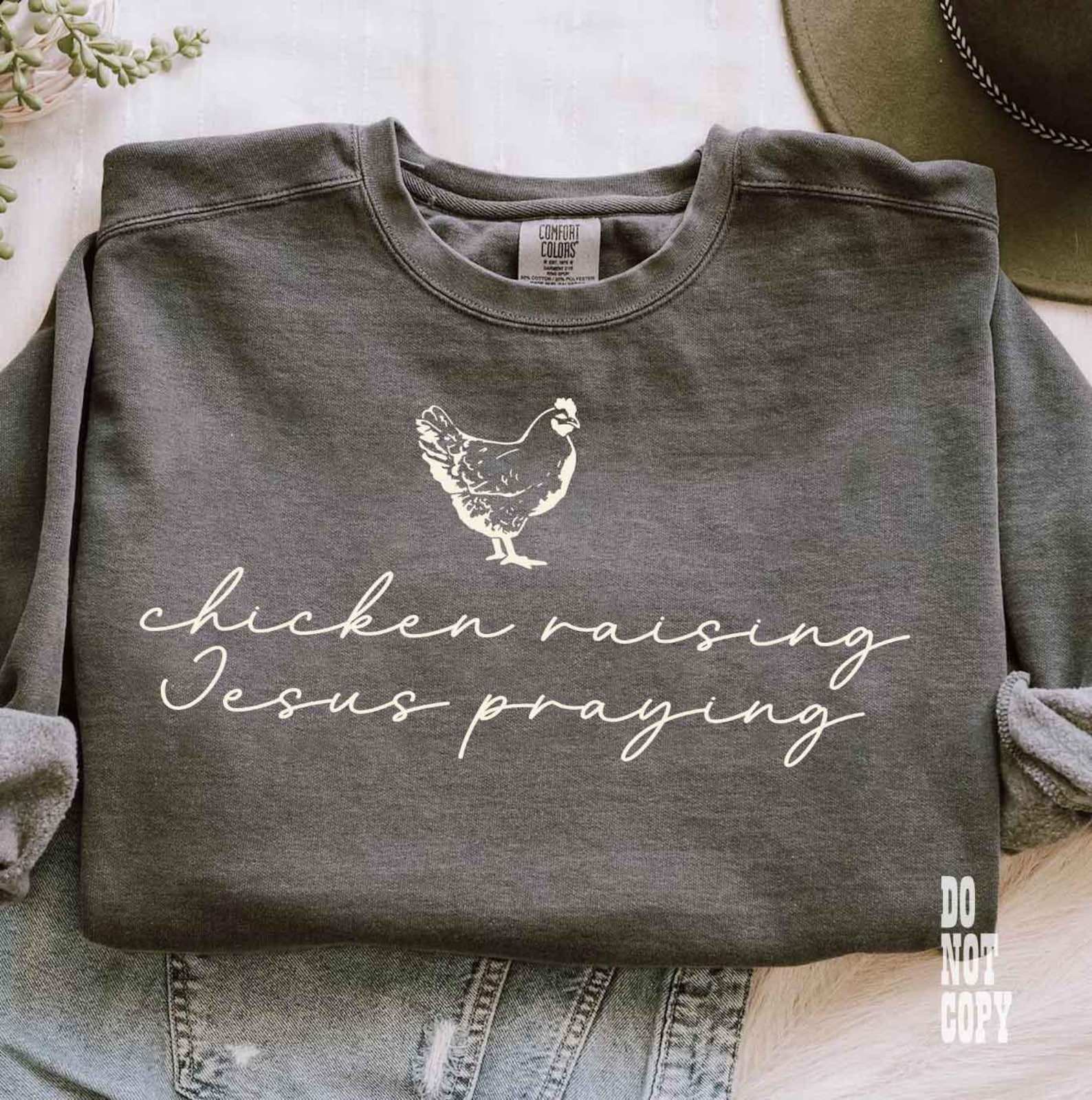 Chicken Raising Jesus Praying PNG, Retro Farmhouse Christian Png, Faith ...