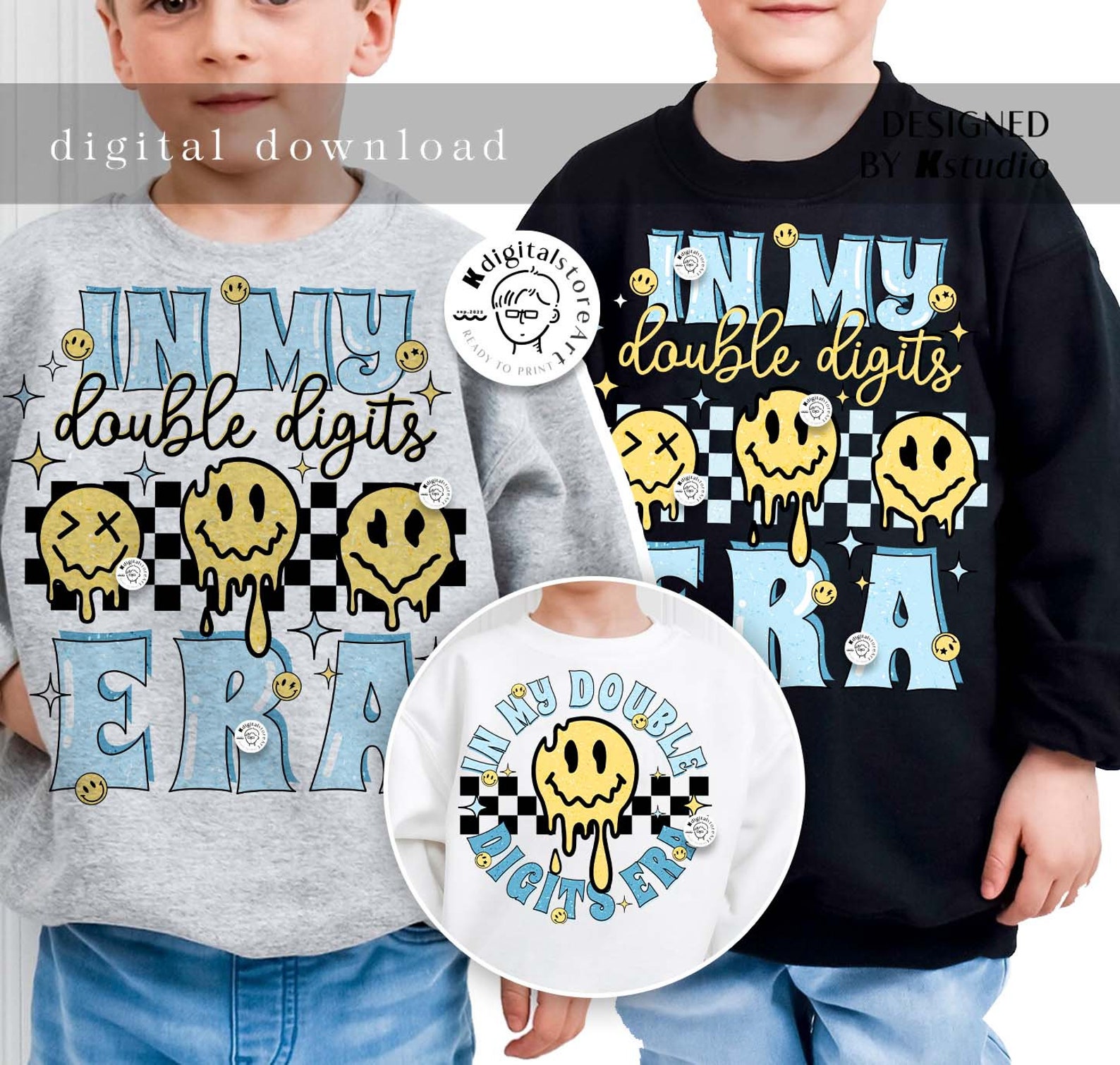 In My Double Digits Era Png, 10th Birthday Boy Png, Toddler Boy Girl ...