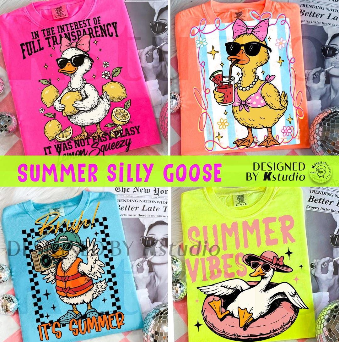 Cute Summer Goose Bundle Png, Bruh Summer Goose, Mama Goose Png ...