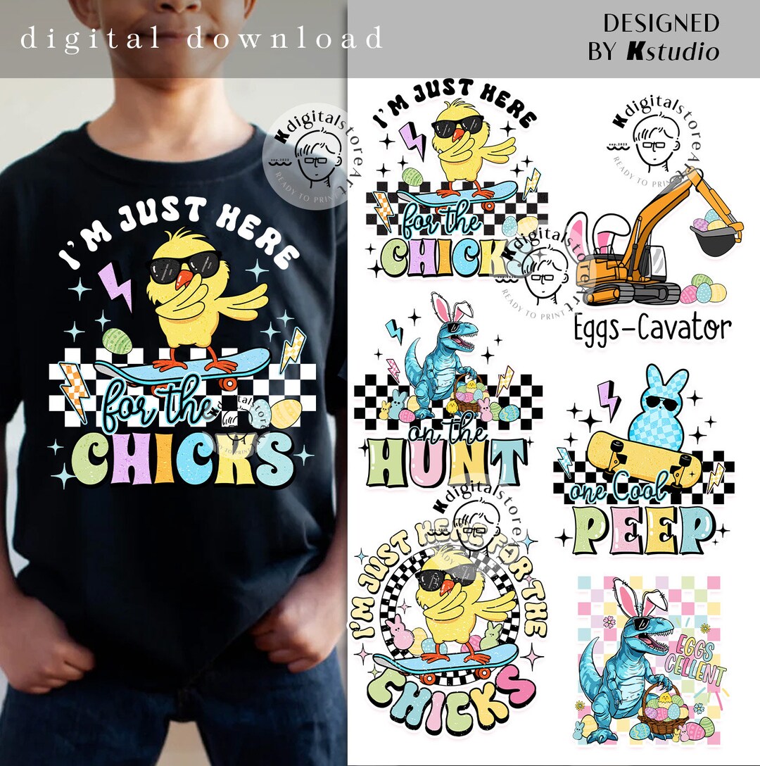 Easter Toodle Boy Girl Bundle Png, Kid Toddler Boy Girl Shirt, Easter ...