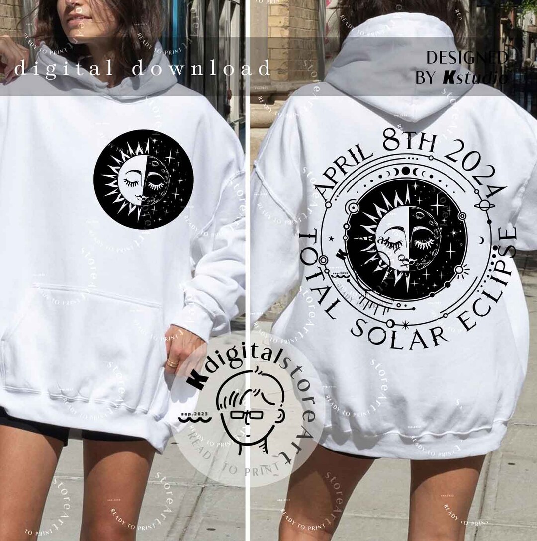 Retro Solar Eclipse Art Design, America Path of Totality Solar Eclipse ...