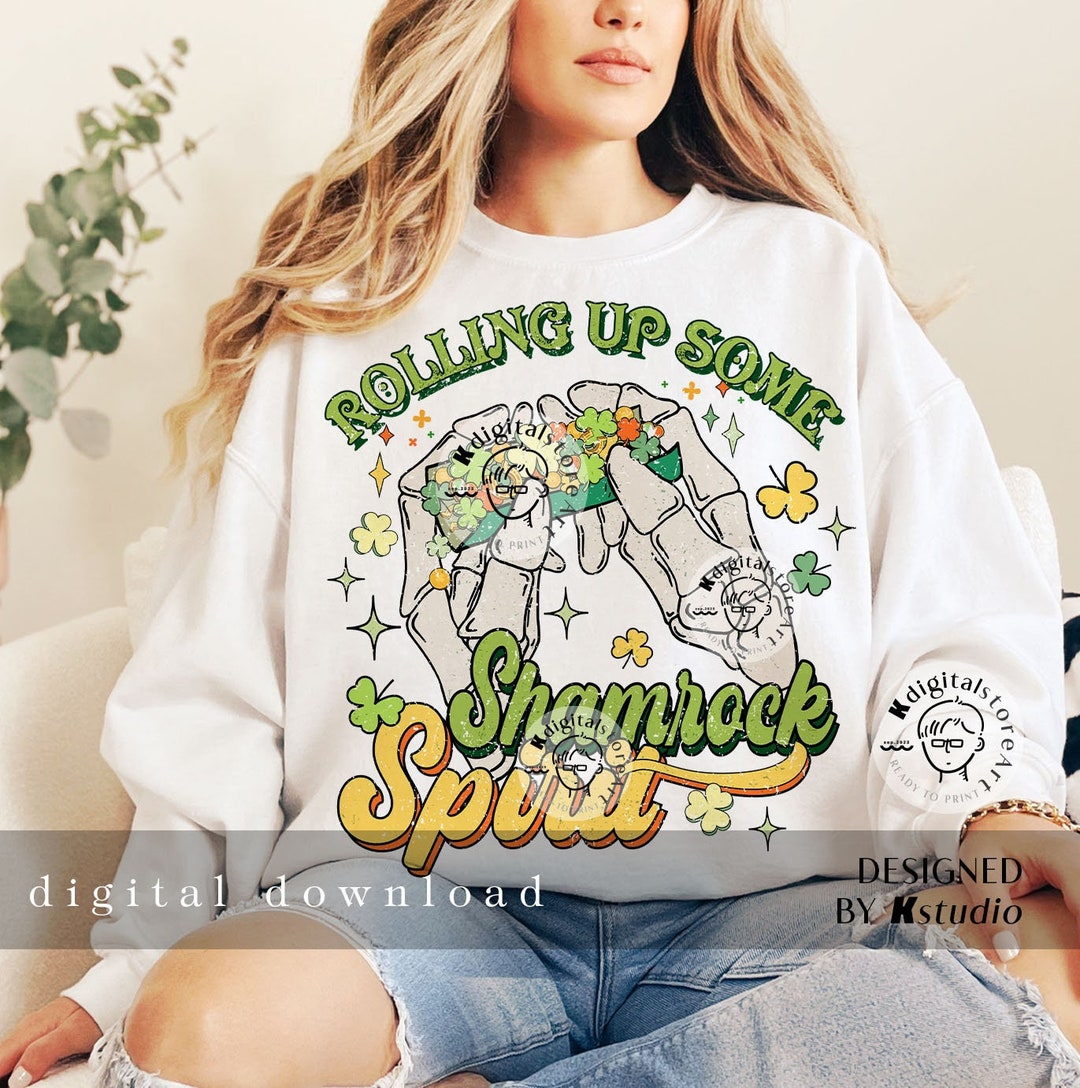Rolling up Some Shamrock Spirit Png, Patrick Day PNG, Lucky Spirit Png ...