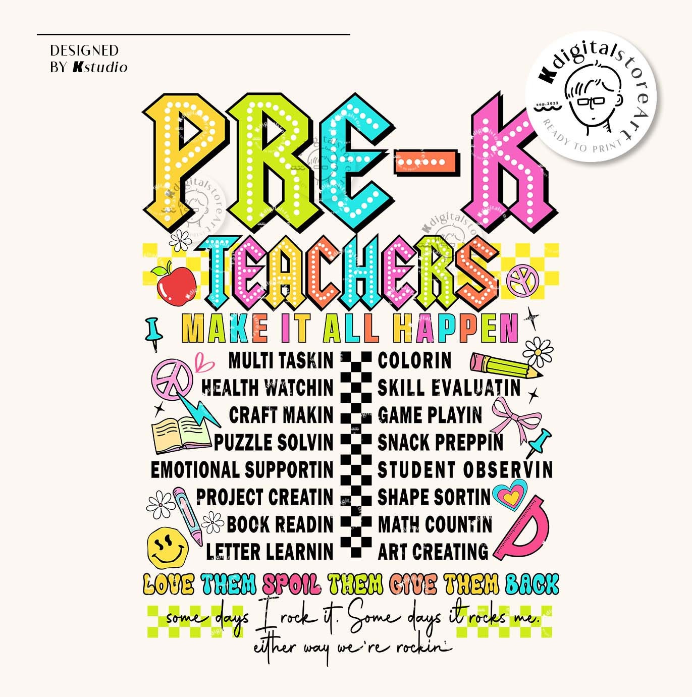 Back to Shcool Pre-k Teacher PNG, Pre-kindergarten Tour PNG, Pre ...