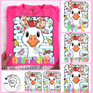 Funny Goose Back to School Bundle, Teacher Bundle Png, Kindergarten Png ...