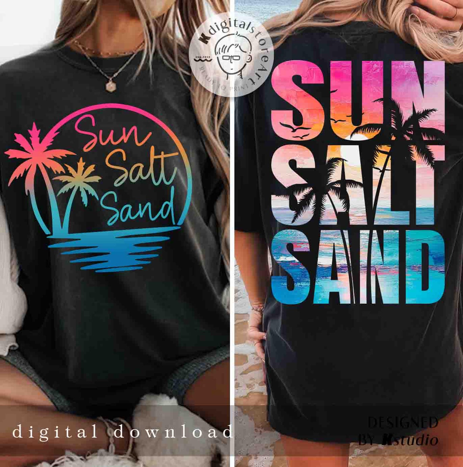 Sun Salt Sand Png, Tropical Summer Png, Retro Beach Shirt Png, Sunset ...