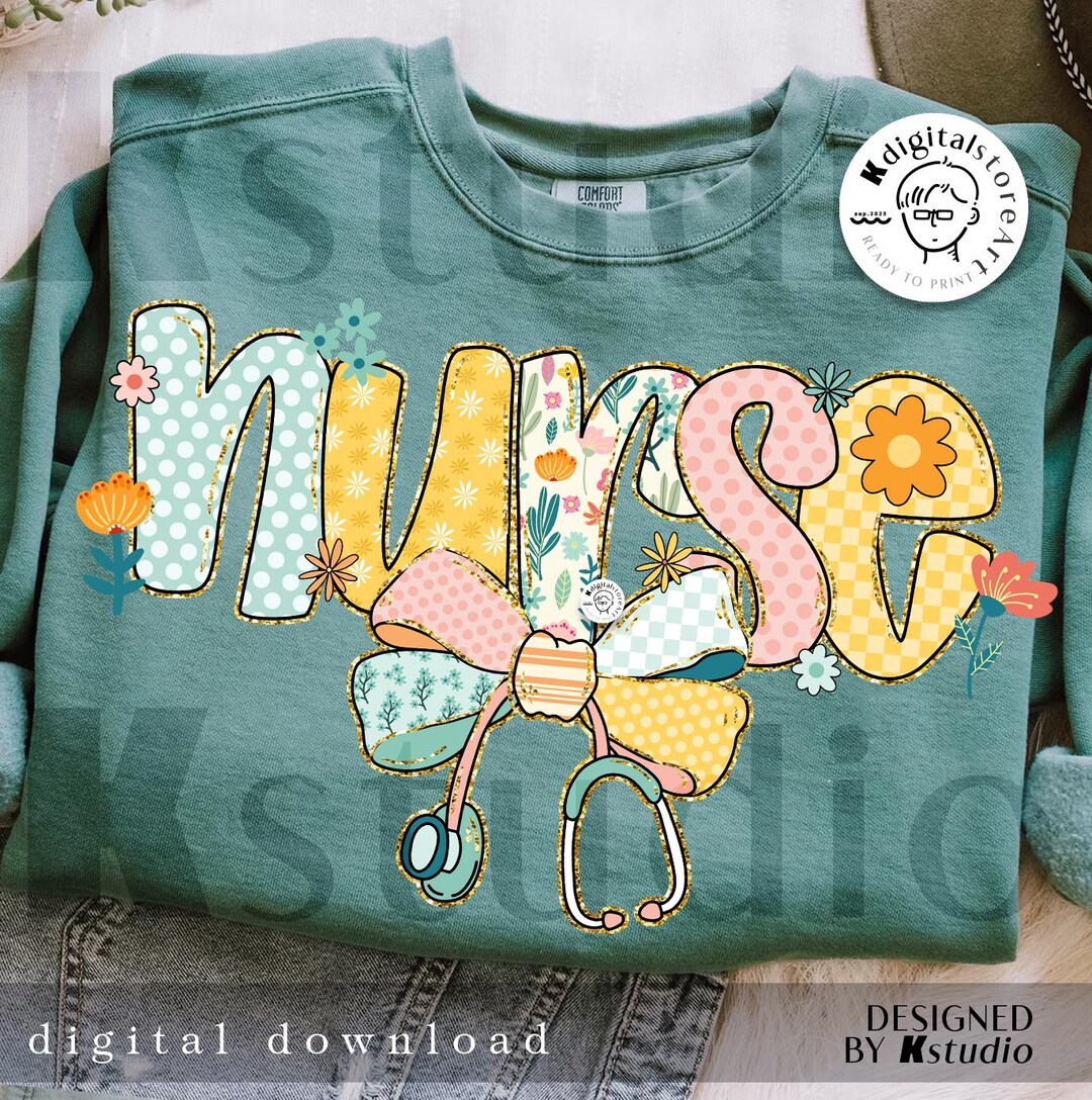 Preppy Nurse Png, Summer Nurse Nursing Design, Mothers Day, Coquette ...