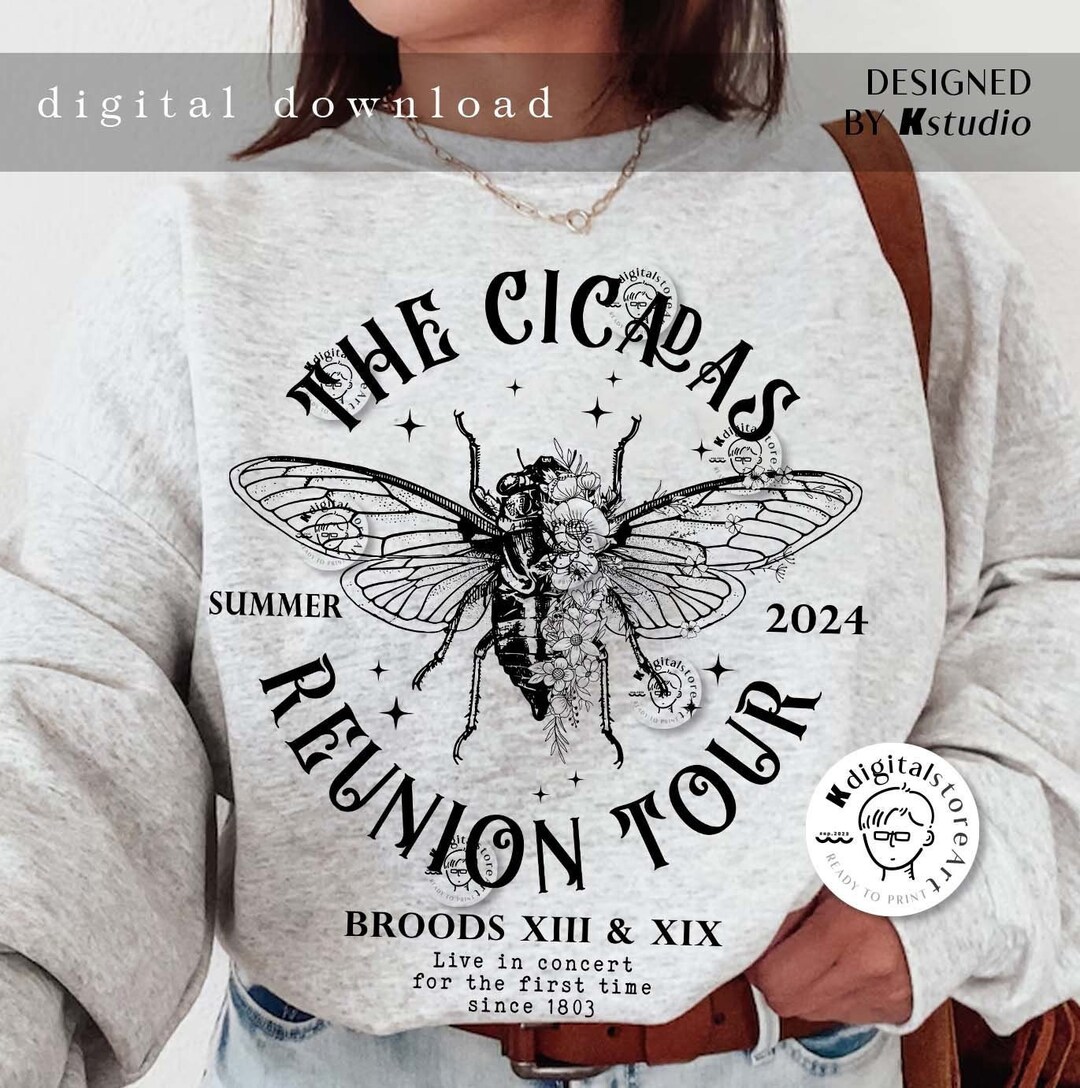Cicada Reunion Tour Png, Cicada Png Shirt, Cicada Concert Tour 2024 ...