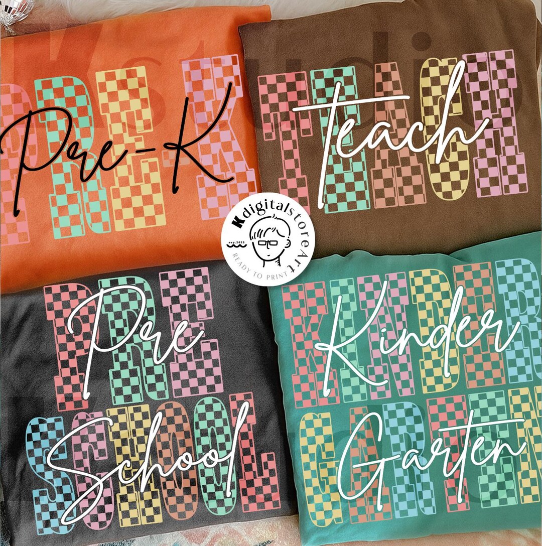 Checkered Back to School Bundle Png, Checkered Teacher Bundle, Back ...