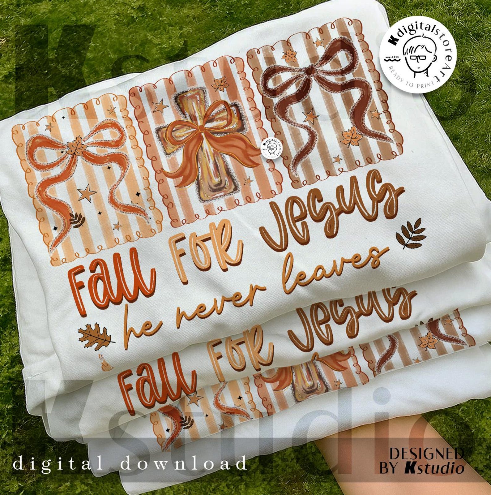 Bow Cross Fall Jesus Png, Fall for Jesus He Never Leaves Png, Retro ...