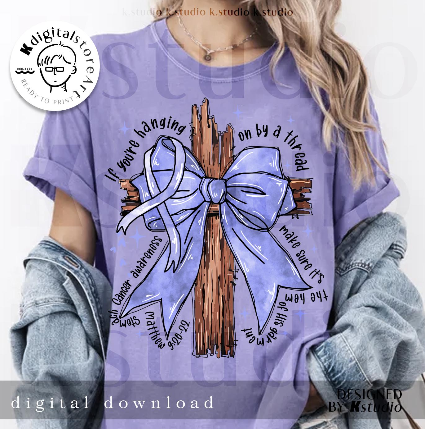 Jesus Purple Bow Cross Stomach Cancer Png, Matthew 9:20-22 Png, Stomach ...