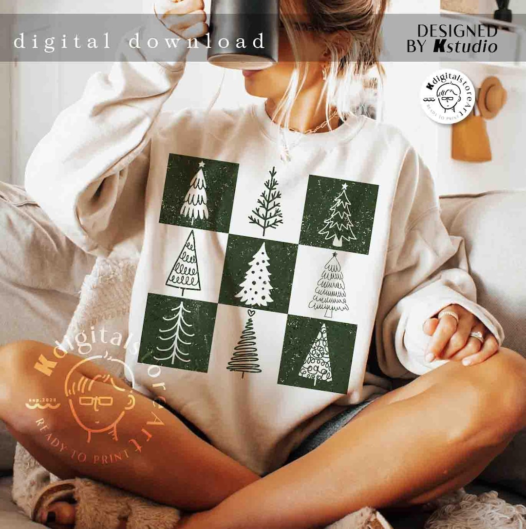 Checkered Christmas Tree Svg Png, Checkered Christmas, Christmas Svg ...