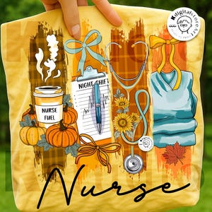 Trendy Fall Nurse PNG, Autumn Nursing Png, Brush Stroke Fall Nuse, Fall ...