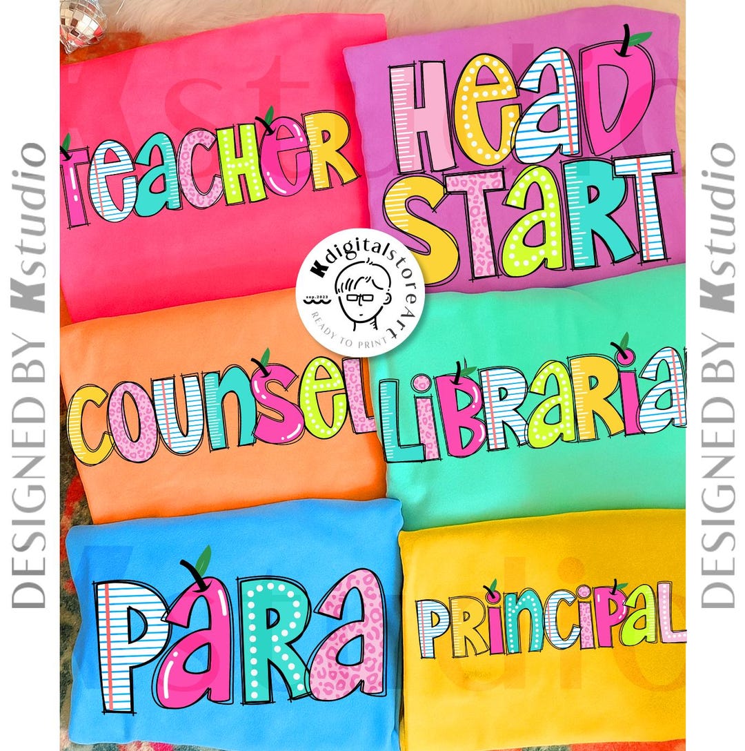 First Day of School Bundle, Teach Teacher Bundle Png, Para Principal ...
