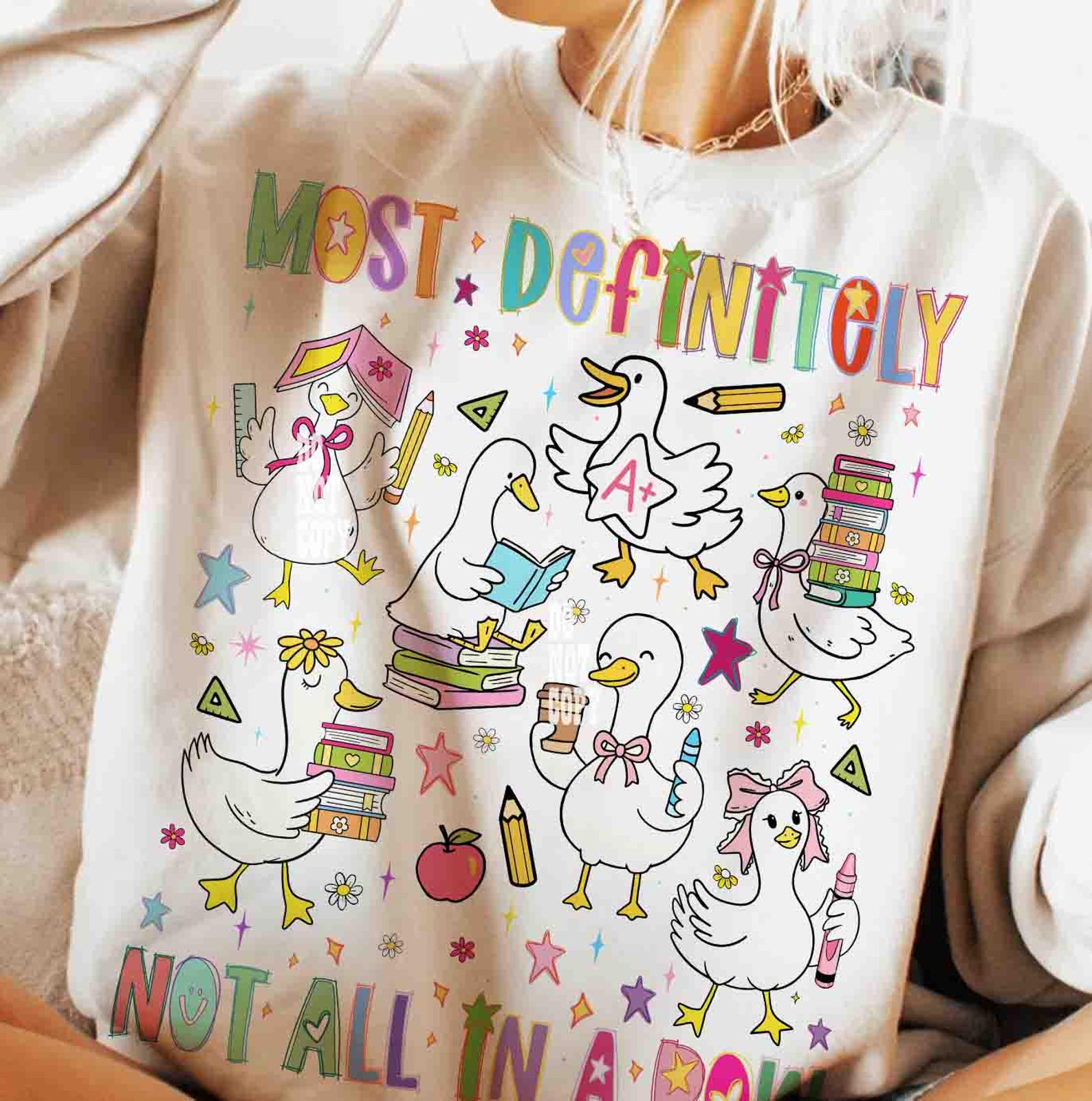 Glitter Most Definitely Not All in the Row Png, Funny Goose Teacher Png ...