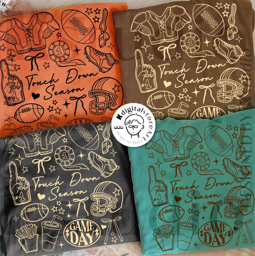 Girly Football Svg Png, Game Day, Football Mom Png, Football Design ...