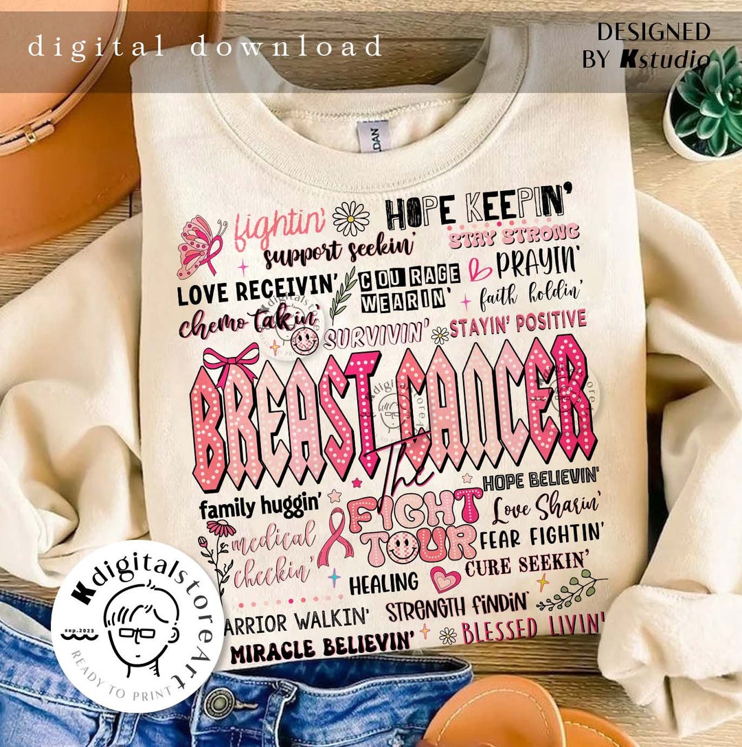 Retro Breast Cancer Tour Png, the Fight Tour Png, Breast Cancer October ...