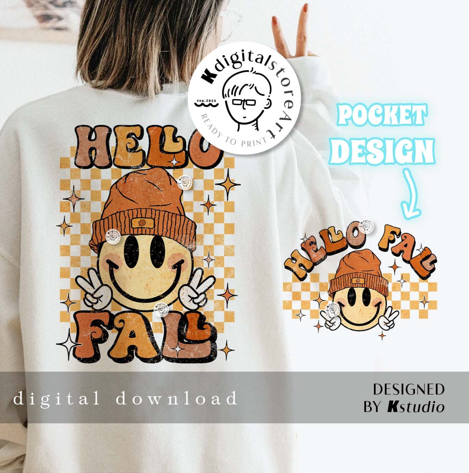 Hello Fall Png, Fall Smiley PNG, Funny Fall Shirt Png, Fall Vibes Png ...