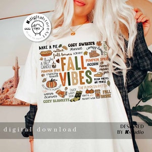 Retro Fall Png, Fall Vibes PNG, Fall Shirt Png, Autumn Design Png ...