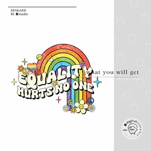 Rainbow Equality Hearts No One Png, Rainbow LGBT Pride Flag, Gay ...