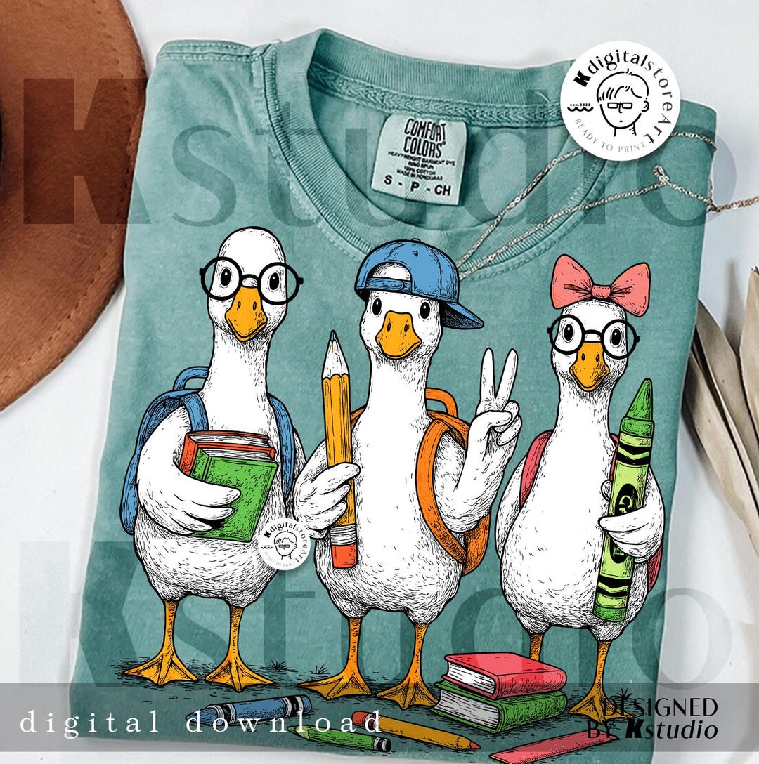 Goose Back to School PNG, Kindergarten Goose, Back to School Goose PNG ...